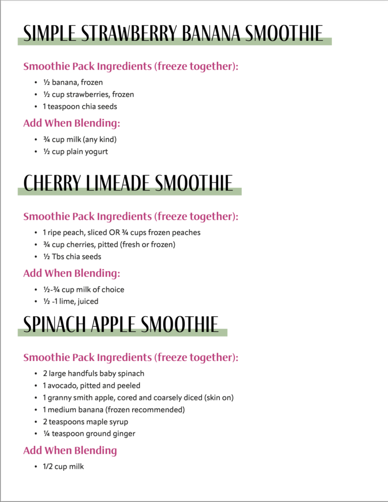 Smoothie Prep: How To Make Frozen Smoothie Packs (+ Best Containers ...
